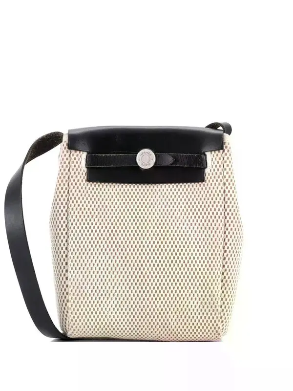 Hermès Herbag Toile And Leather Tpm Crossbody Bag
