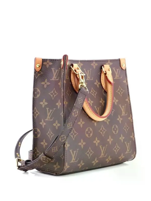 LOUIS VUITTON Monogram Canvas Sac Plat Nm Bb Tote Bag - Brown