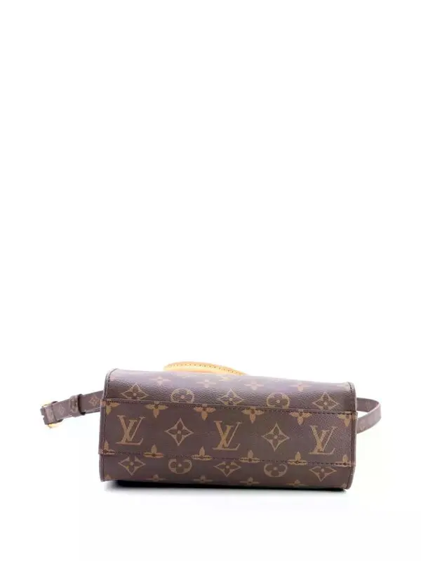 LOUIS VUITTON Monogram Canvas Sac Plat Nm Bb Tote Bag - Brown