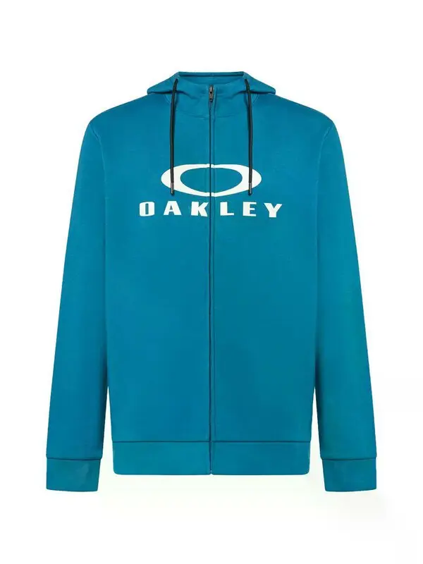 Oakley Logo Print Zip-up Hoodie - Blue