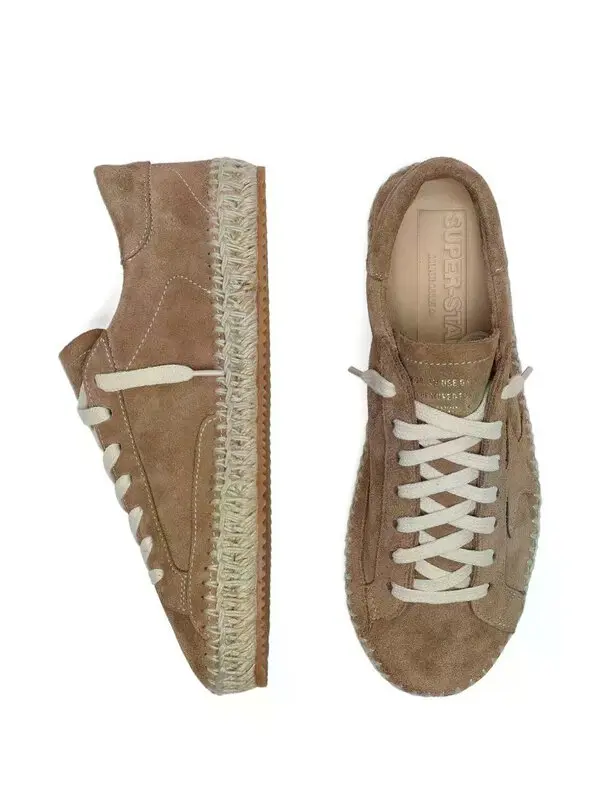 GOLDEN GOOSE Super-star Suede Sneakers With Jute-effect Foxing