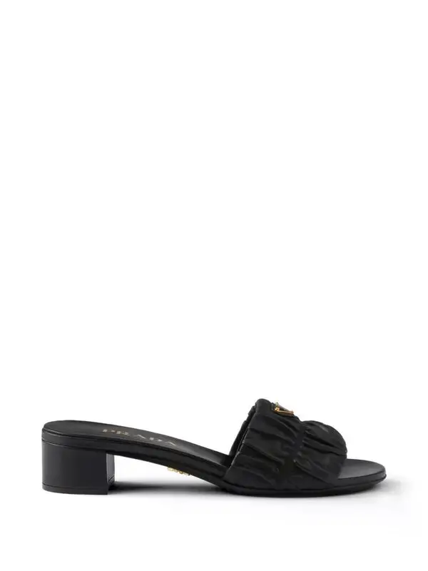 Prada Matelassé Nappa Leather Slides