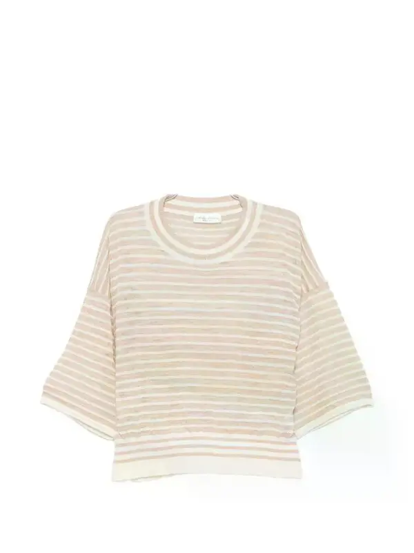 ROBERTO COLLINA Striped Crewneck T-shirt