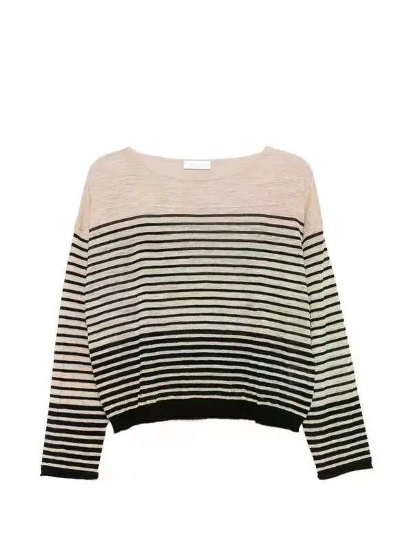 ROBERTO COLLINA Striped Fine-knit Sweater
