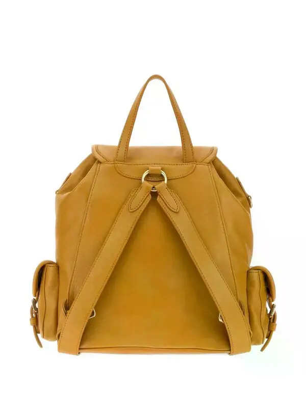 Miu Miu Logo Plaque Buckled Backpack