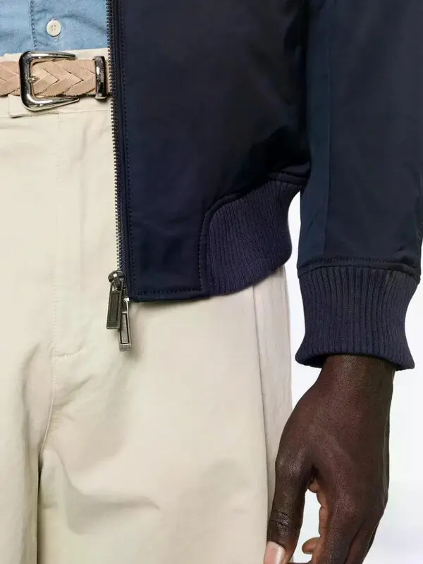 BOSS Aston Martin Zip-up Ribbed-trim Jacket