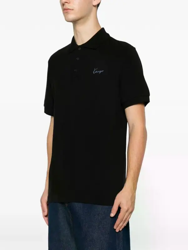 Kenzo Logo-embroidered Piqué Polo Shirt