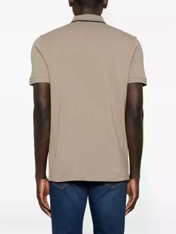 BOSS Philix Zip-fastening Polo Shirt - Neutrals