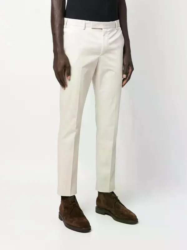 PT TORINO Tailored Cotton Trousers - Neutrals