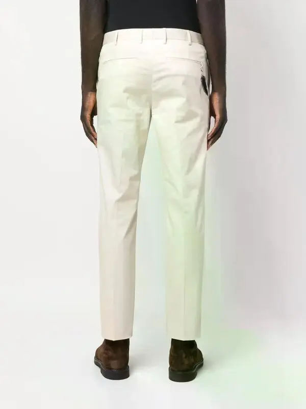PT TORINO Tailored Cotton Trousers - Neutrals
