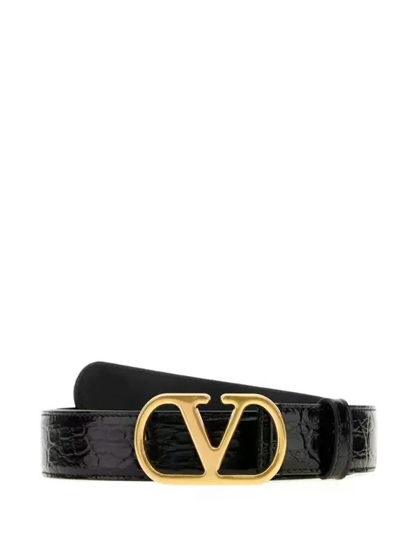 Valentino Garavani Vlogo Signature Belt - Black