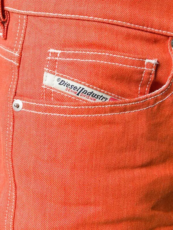 DIESEL® Mid-rise Slim Fit Jeans - Orange