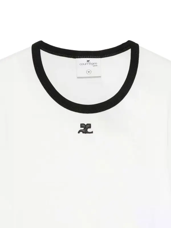 COURREGES Logo Detail T-shirt - White