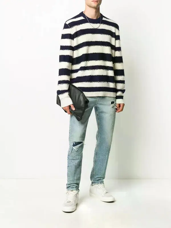 DIESEL® Striped Crew Neck Sweater