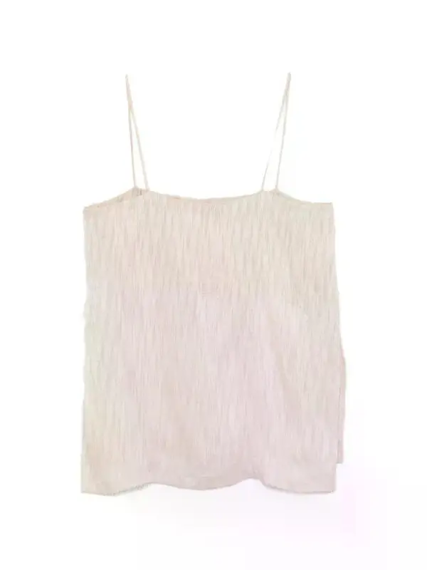 RAME Spaghetti Strap Top With Frayed Detailing