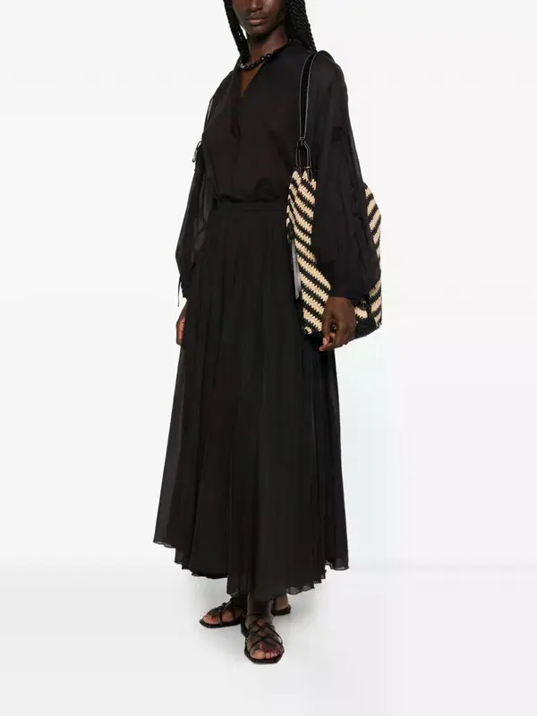 PHILIA LOFT Cotton Cut-out Blouse With Puff Sleeves