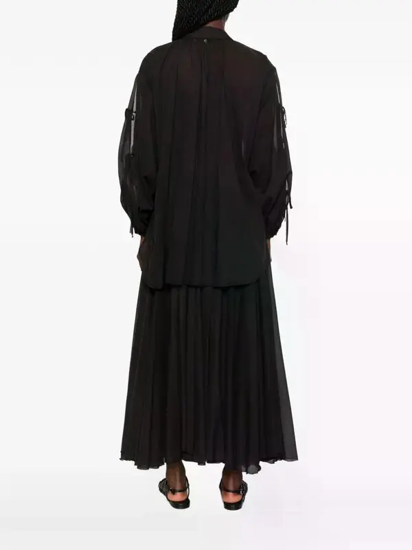 PHILIA LOFT Cotton Cut-out Blouse With Puff Sleeves