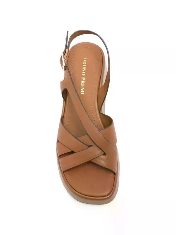 BRUNO PREMI Crossover Strap Platform Sandals