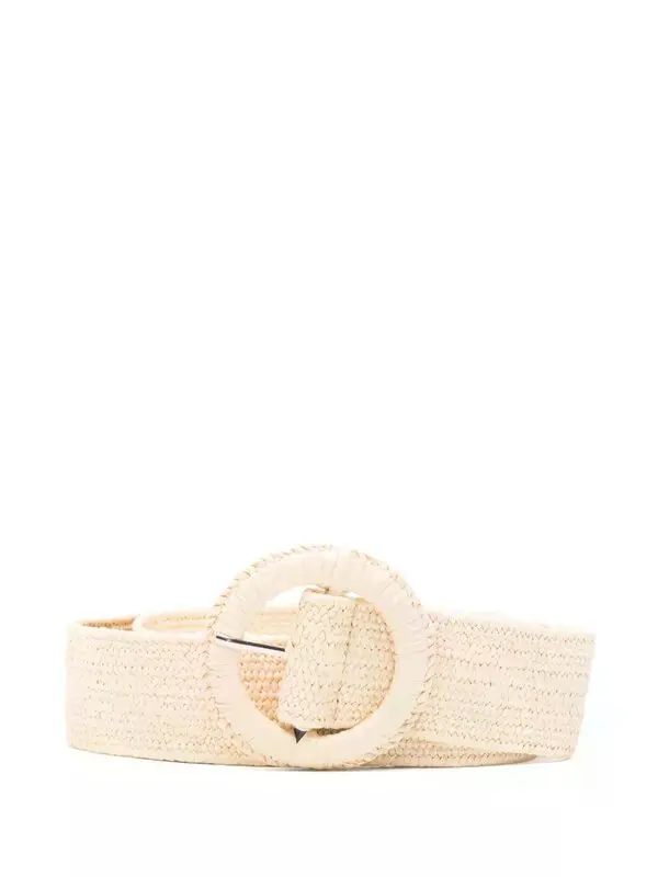 BECKSÖNDERGAARD Zia Woven Round-buckle Belt - Neutrals