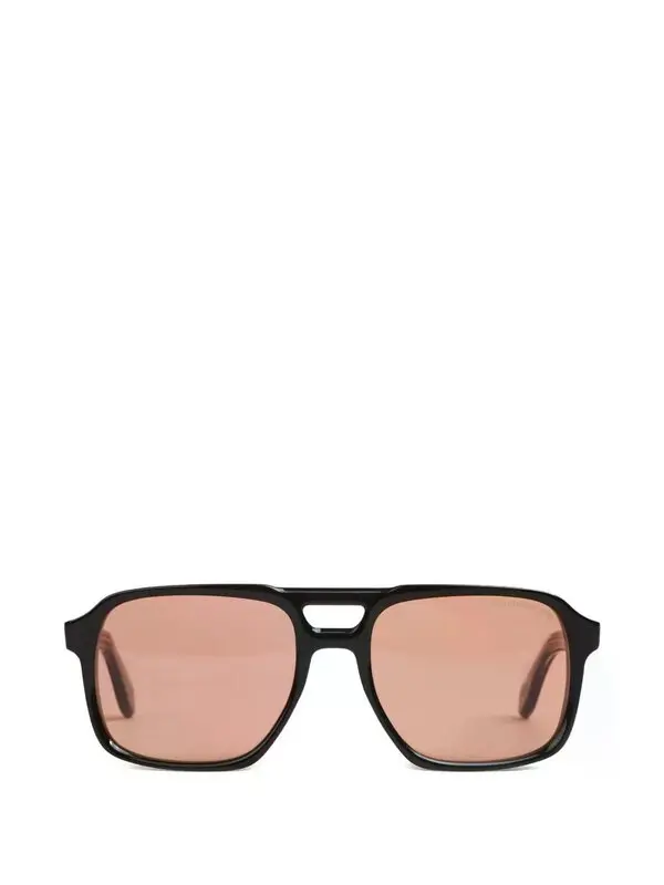 CUTLER & GROSS Double-bridge Pilot Frame Sunglasses - Black