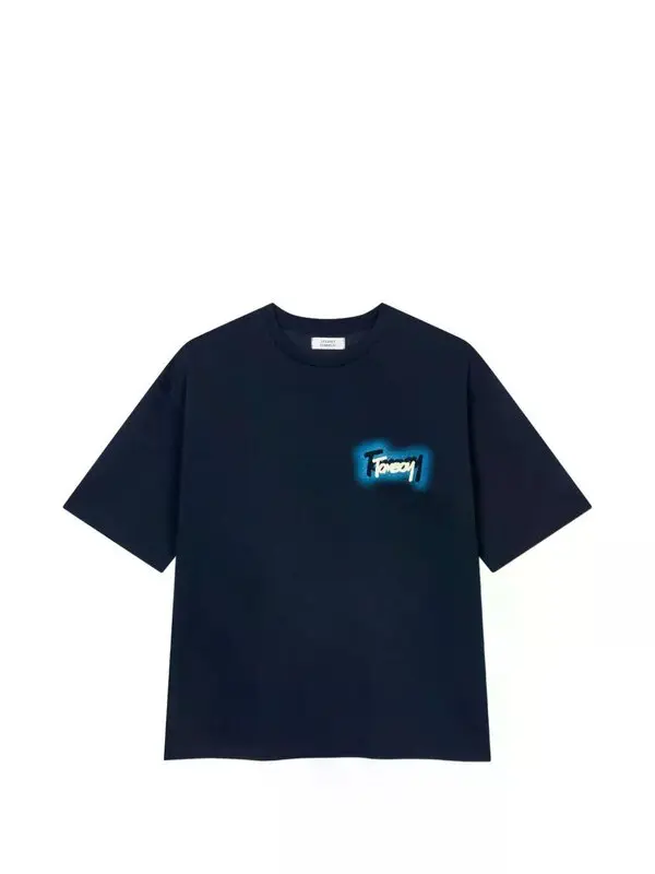 STUDIO TOMBOY Graffiti-logo T-shirt - Blue