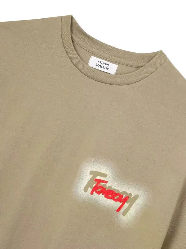 STUDIO TOMBOY Graffiti-logo T-shirt - Neutrals