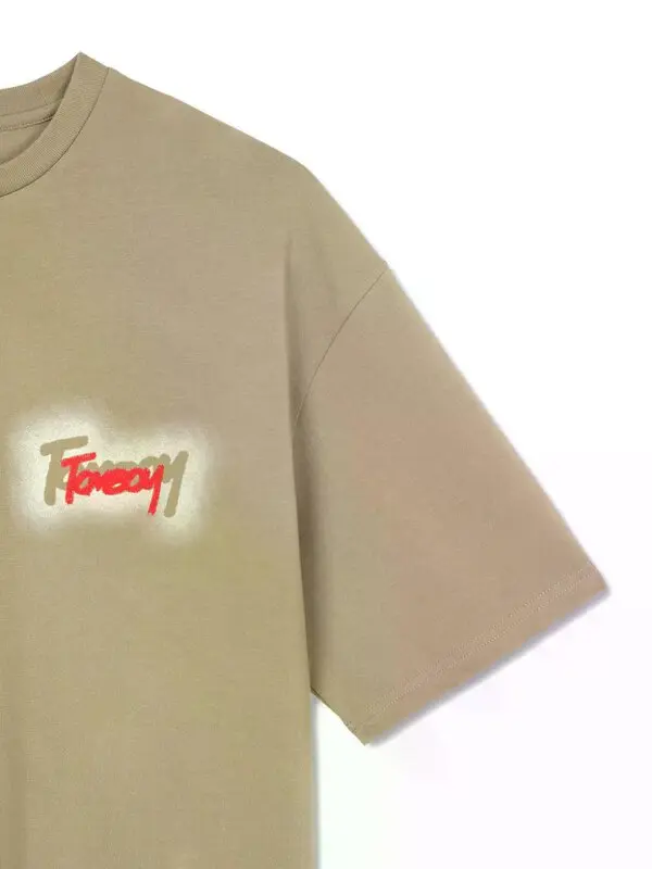 STUDIO TOMBOY Graffiti-logo T-shirt - Neutrals