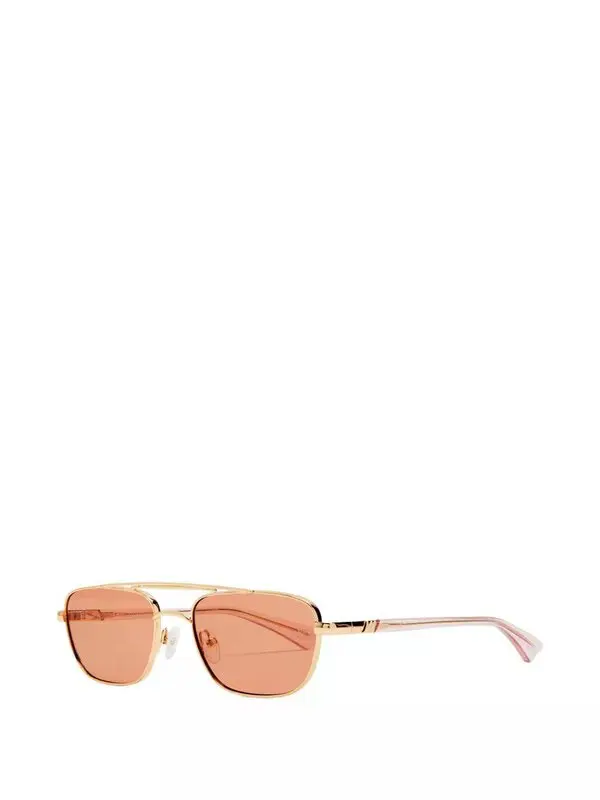 Le Specs Double-bridge Pilot Sunglasses - Gold