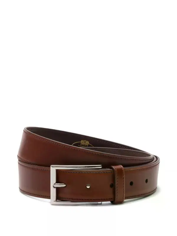 Church's Leather Belt With Silver-tone Buckle - Brown