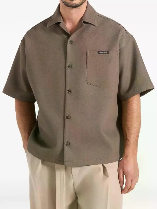 Manière De Voir Brook Boxy Twill Shirt