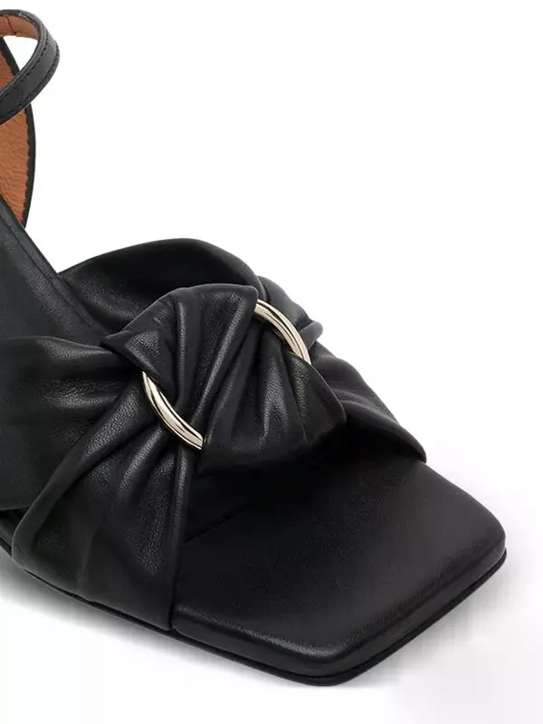 ANGEL ALARCON Knotted Detail Block Heel Sandals