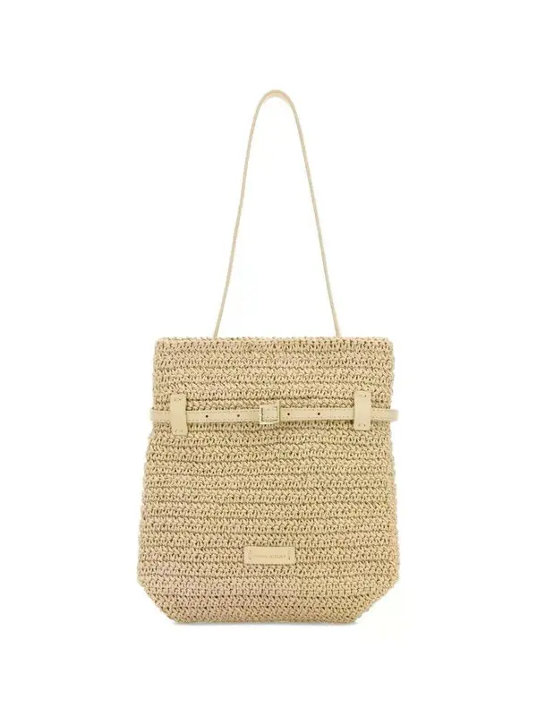 Manu Atelier Raffia Tote Bag - Neutrals