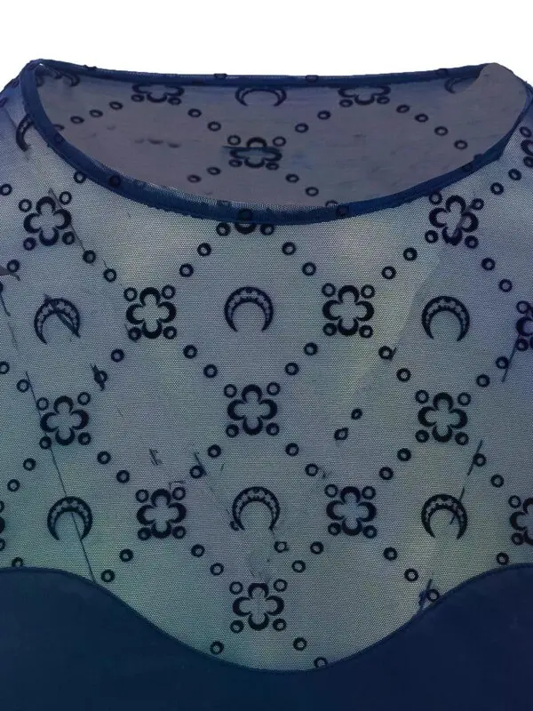 MARINE SERRE Moon Print Mesh Bodysuit