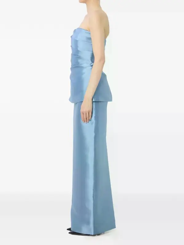 Solace London Lucille Draped Maxi Dress