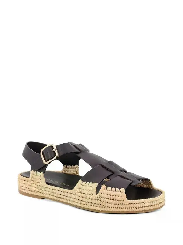 PALOMA BARCELO Woven Platform Caged Sandals