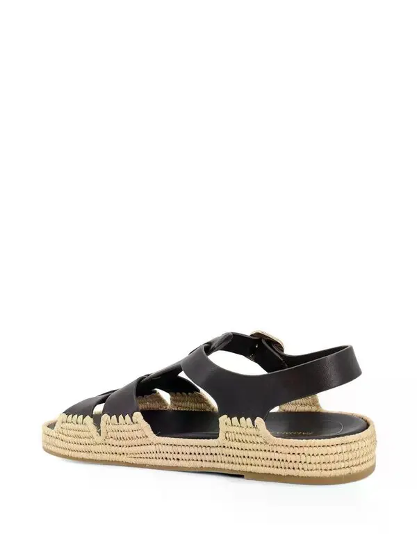 PALOMA BARCELO Woven Platform Caged Sandals
