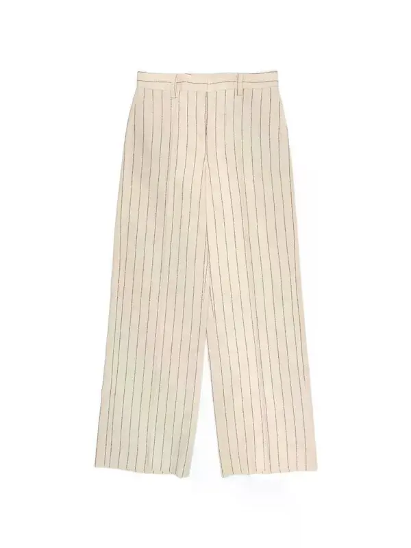 Incotex Pinstripe Belted Trousers