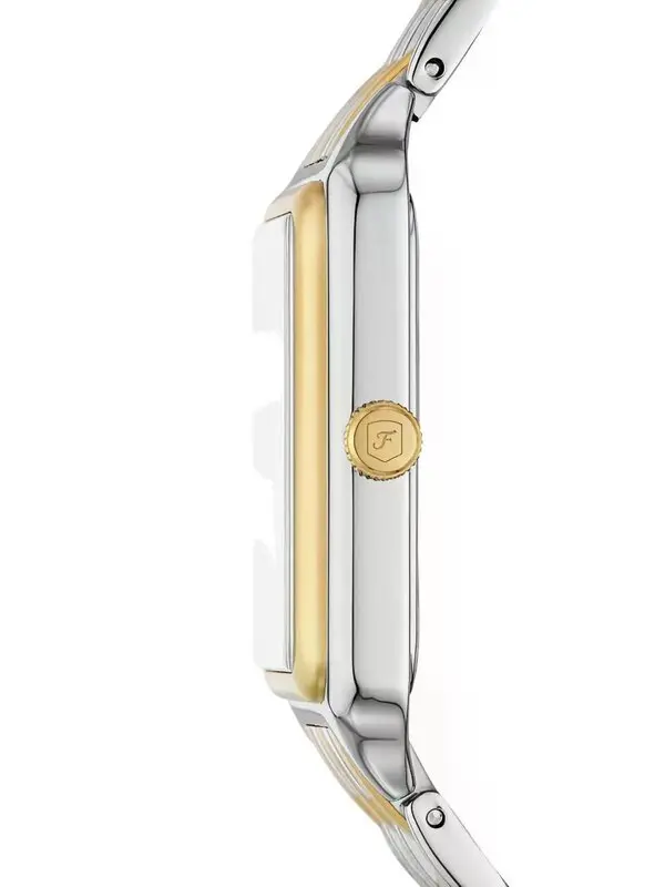 Fossil Raquel Two-tone Watch With Crystal Embellished Bezel - White
