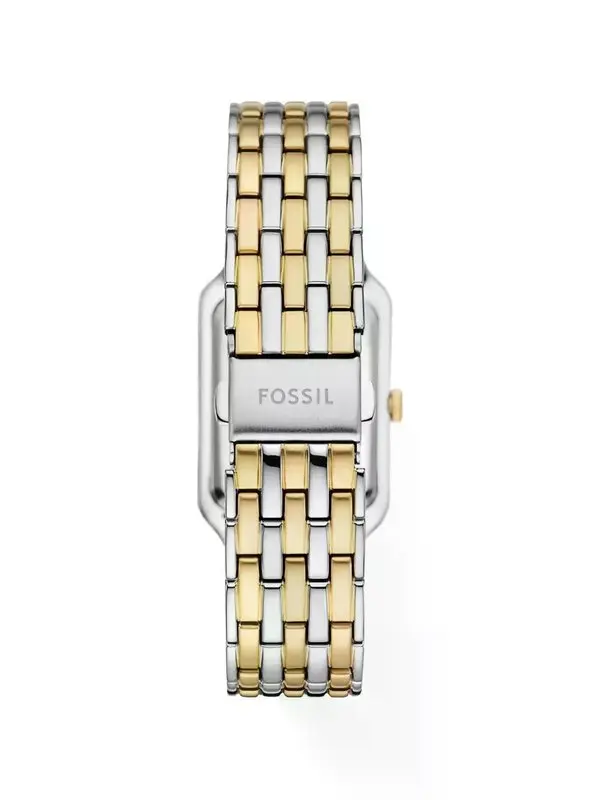 Fossil Raquel Two-tone Watch With Crystal Embellished Bezel - White