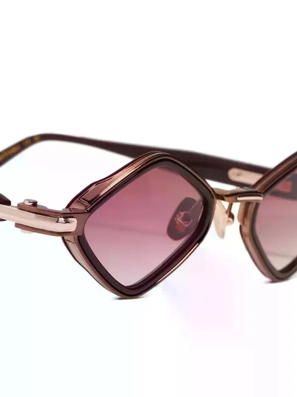 JOHN DALIA Geometric Frame Sunglasses - Red