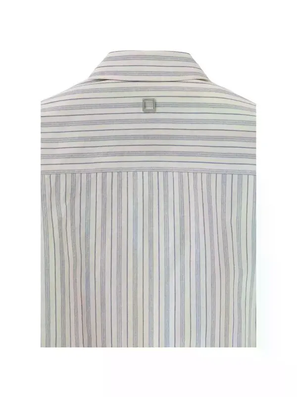 WOOYOUNGMI Striped Embroidered Shirt