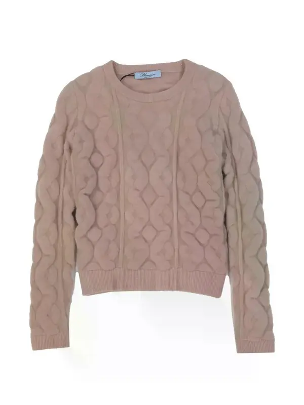 Blumarine Cable-knit Crew Neck Sweater