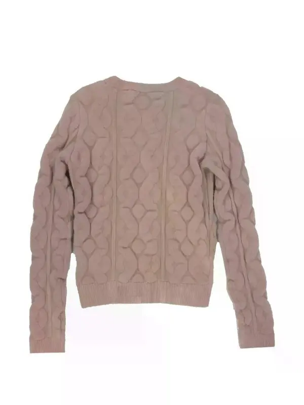 Blumarine Cable-knit Crew Neck Sweater