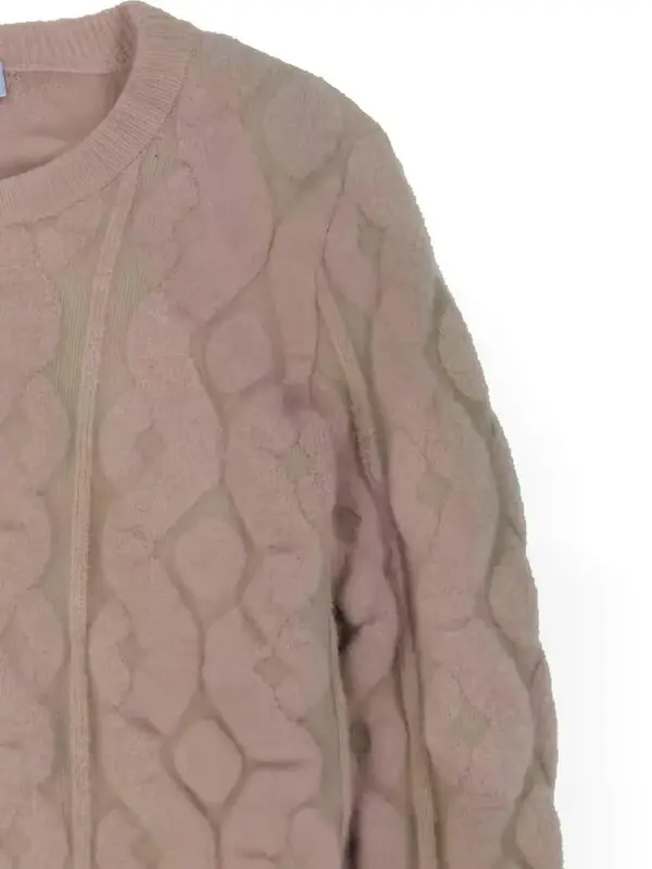 Blumarine Cable-knit Crew Neck Sweater