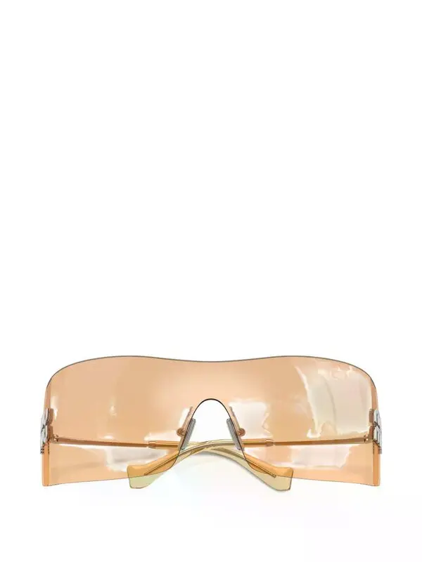 Miu Miu Shield Frame Sunglasses - Orange