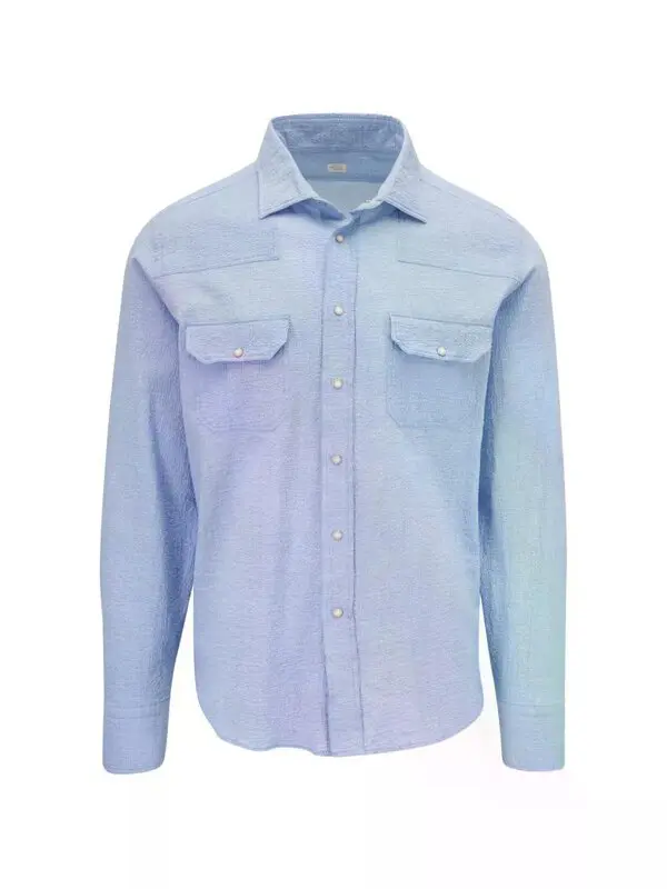 GMF965 Textured-finish Western Shirt
