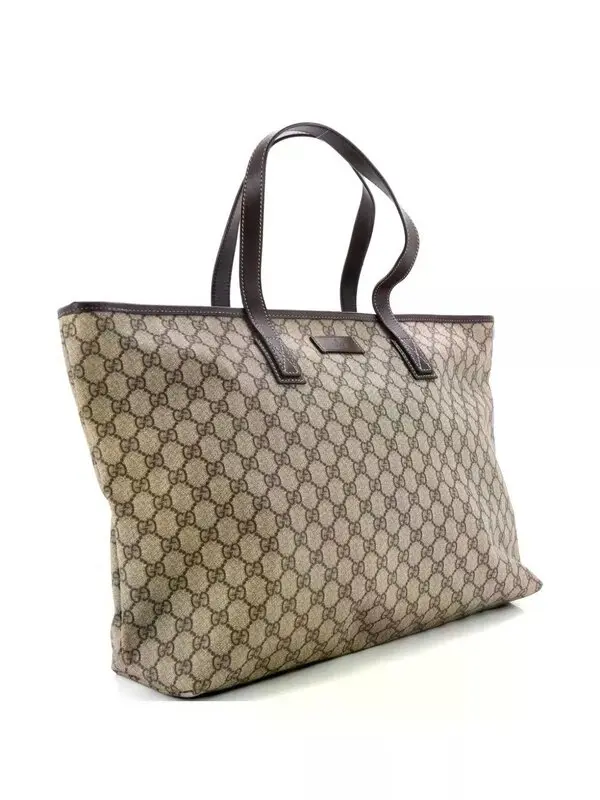 Gucci Gg Coated Canvas Large Tote Bag - Brown