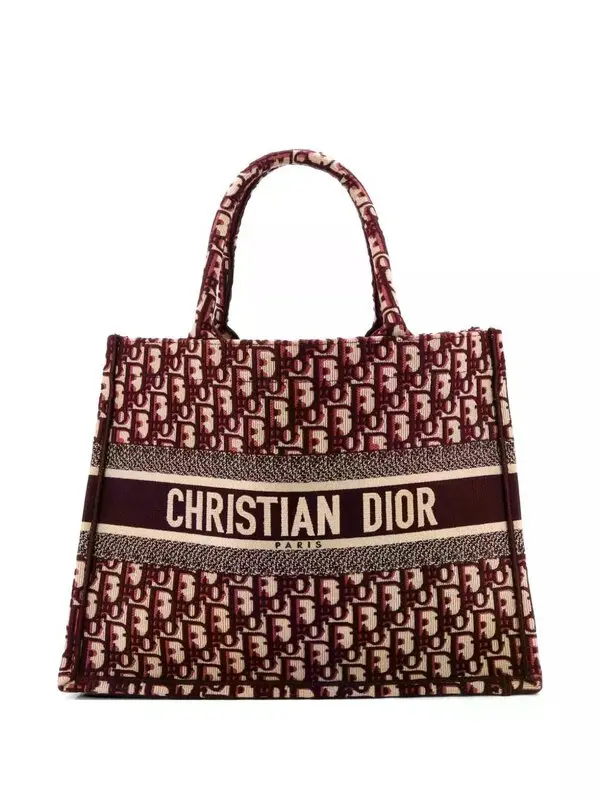 Dior Book Oblique Canvas Medium Tote Bag