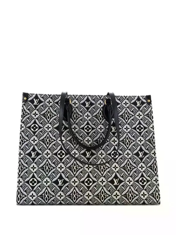 LOUIS VUITTON Onthego Limited Edition Monogram Jacquard Gm Tote Bag - Black