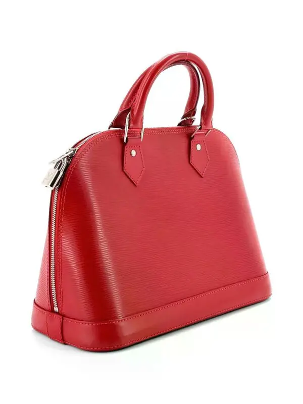 LOUIS VUITTON Alma Epi Leather Pm Satchel - Red